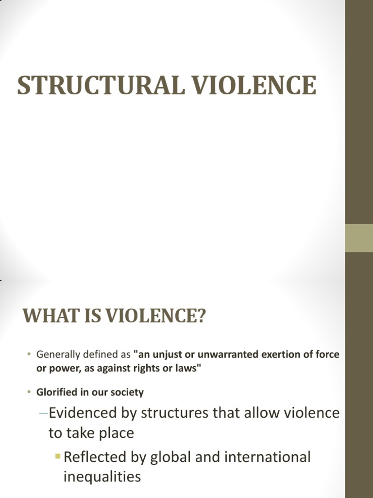 Structural Violence | PDF | Unemployment | Social Science