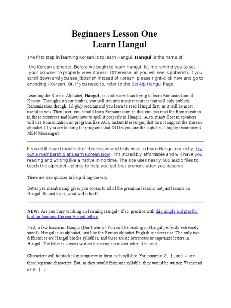 Let's Learn Korean For Beginners | PDF | Consonant | Korean Language