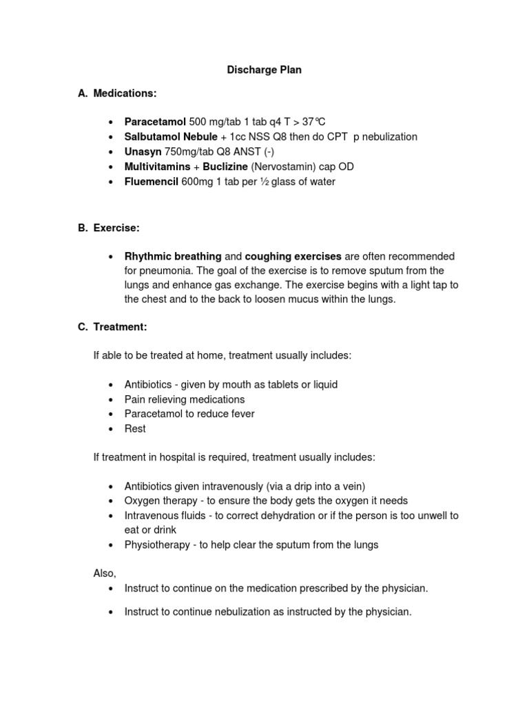Calalang Discharge Plan | Download Free PDF | Vegetables | Healthy Diet