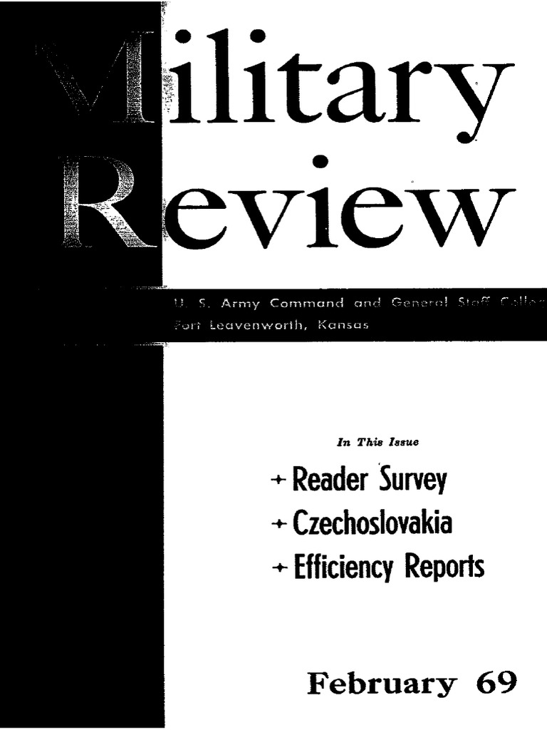 Military Review February 1969 | PDF | Warsaw Pact | Czechoslovakia