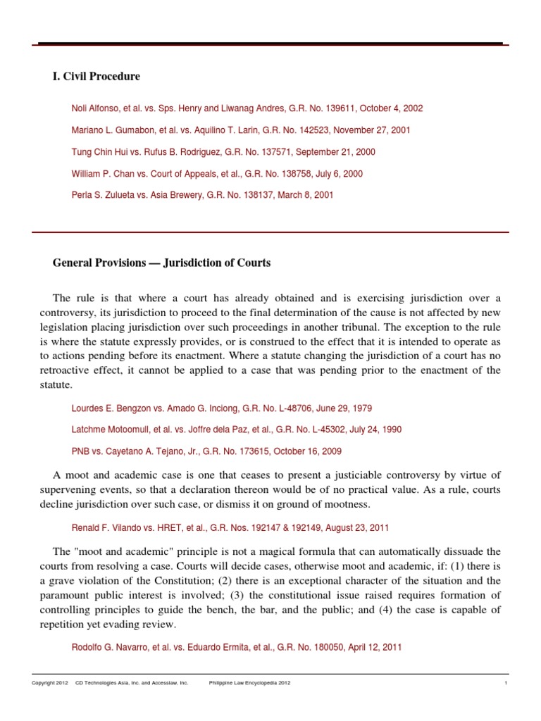 Civil Procedures Case Digest | PDF | Demurrer | Standing (Law)