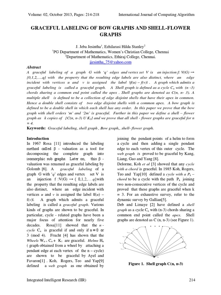 Graceful Labeling of Bow Graphs | PDF | Vertex (Graph Theory ...
