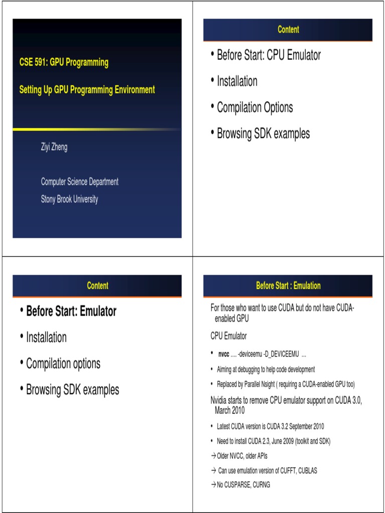 Cuda Emulator | PDF | Graphics Processing Unit | Microsoft Visual Studio