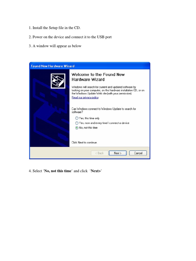 USB Device Installation Guide | PDF