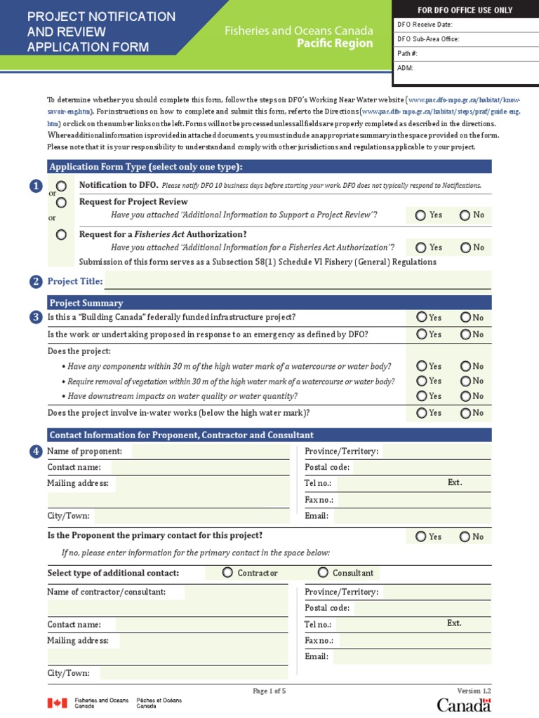 Pacific Region: Application Form Type (Select Only One Type) | PDF ...