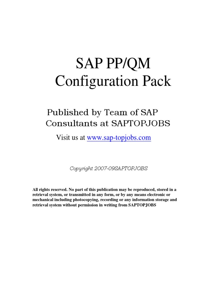 Sap Qm Configuration Pack Pdf