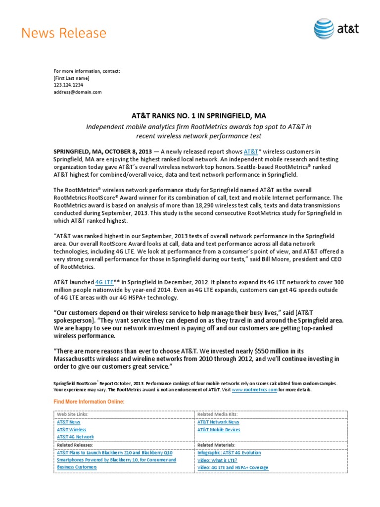 Springfield MA News Relase FINAL | PDF