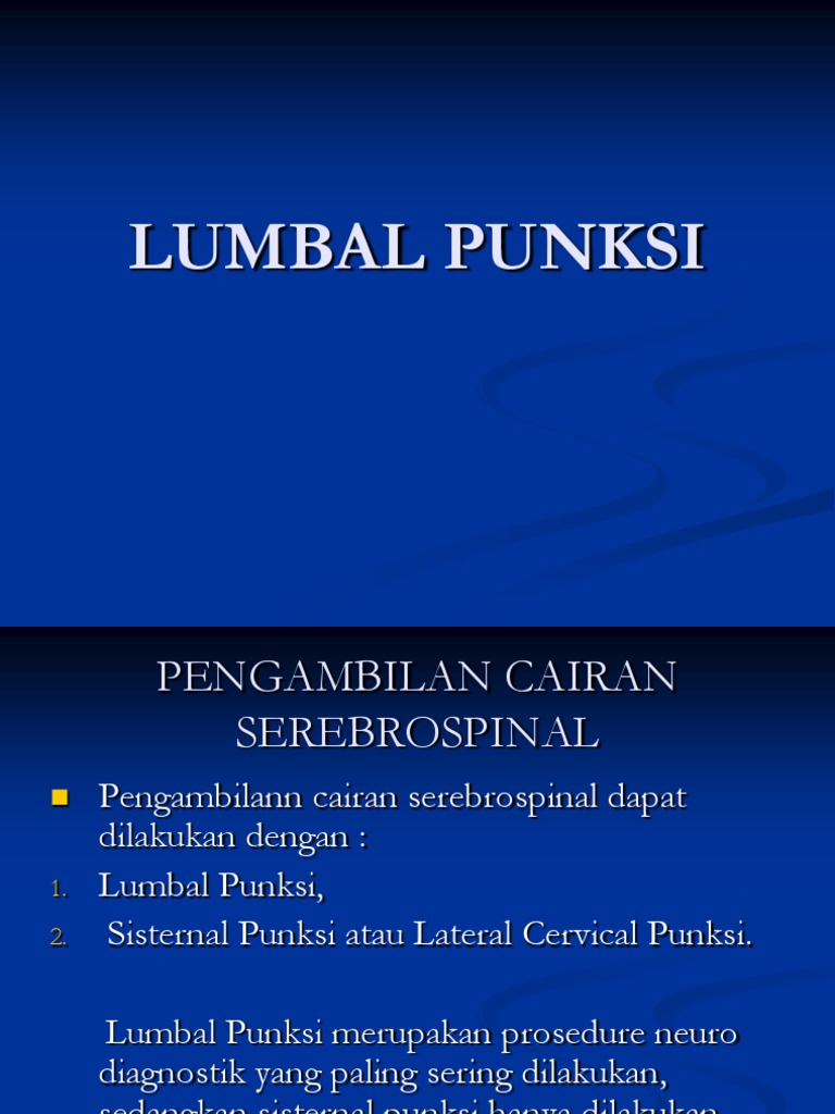 Panduan Lumbal Punksi | PDF | Sains & Matematika