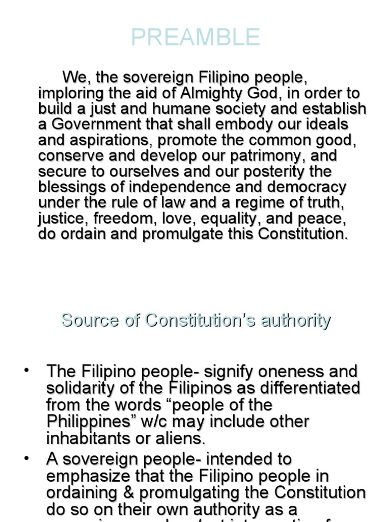 Preamble Philippine Constitution