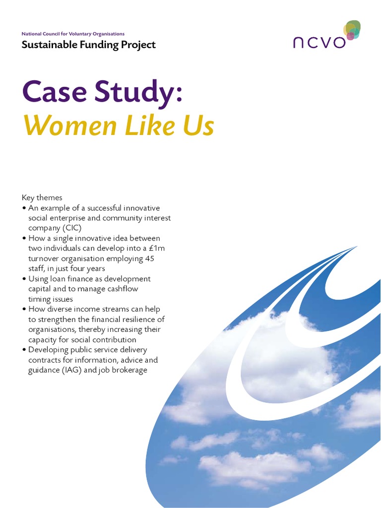Case Study:: Women Like Us | PDF | Social Enterprise | Employment