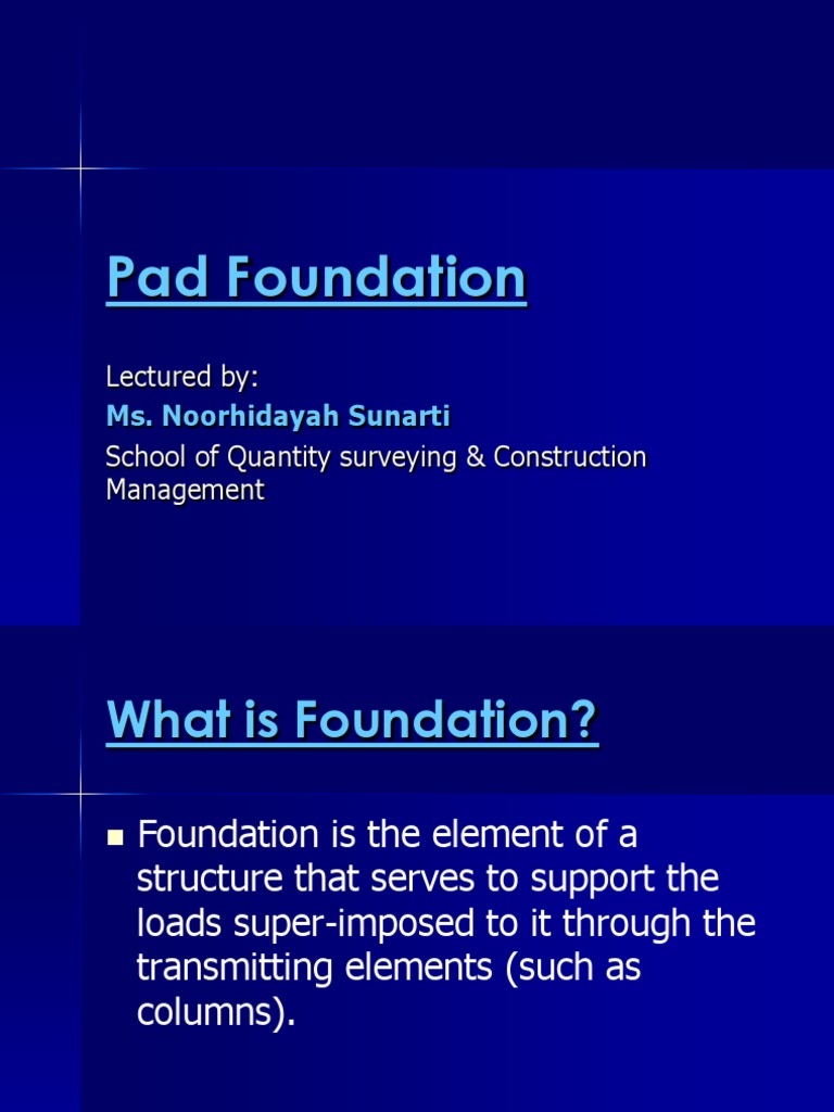 Overview of Pad Foundations in Construction | PDF | Art