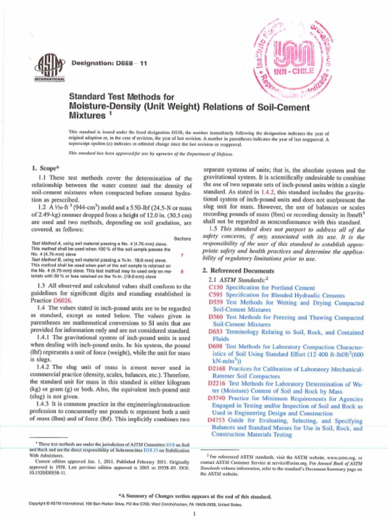 Astm D558-11 | PDF