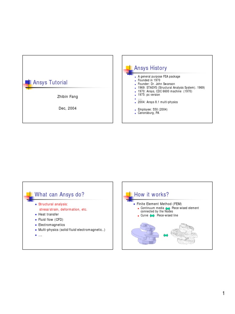 Ansys Tutorial | PDF | Finite Element Method | Chemical Product Engineering