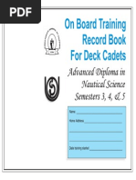 On Board Training Record Book For Deck Cadets | PDF | Water Transport ...