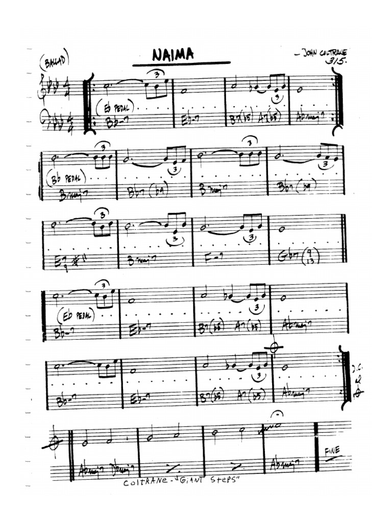 Naima Lead Sheet | PDF