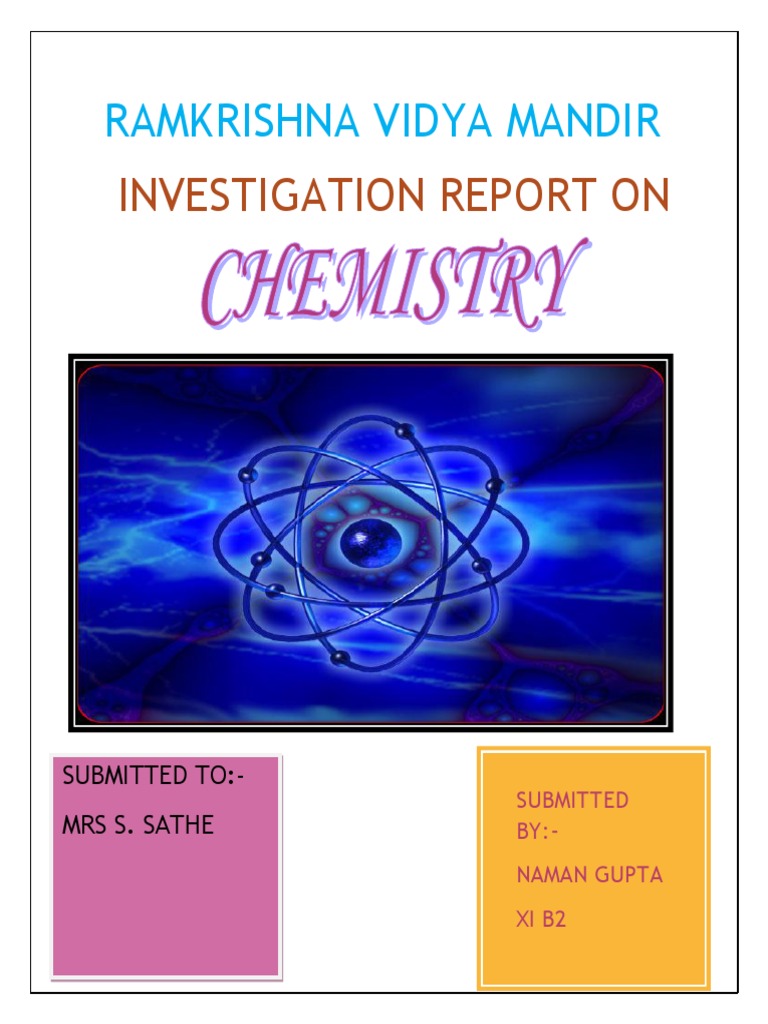 Chemistry Project File School Work | PDF | Electron | Energy Level
