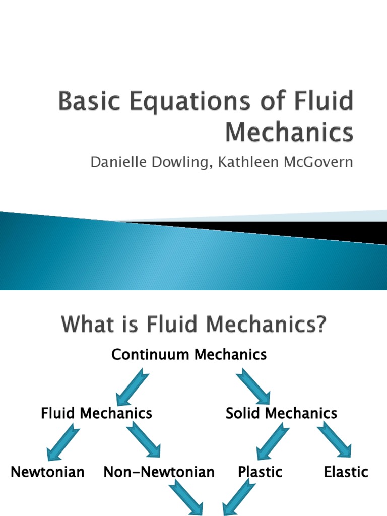 Basic Equations of Fluid Mechanics | PDF