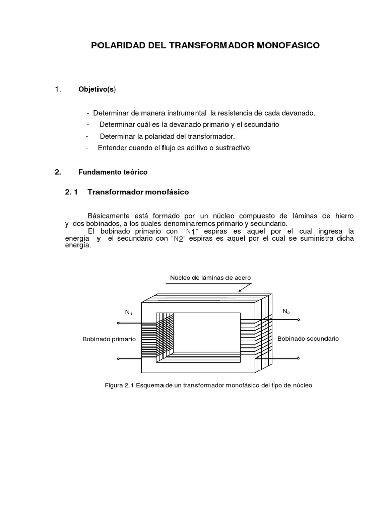 Polaridad de Un Transformador | PDF | Transformador | Inductor