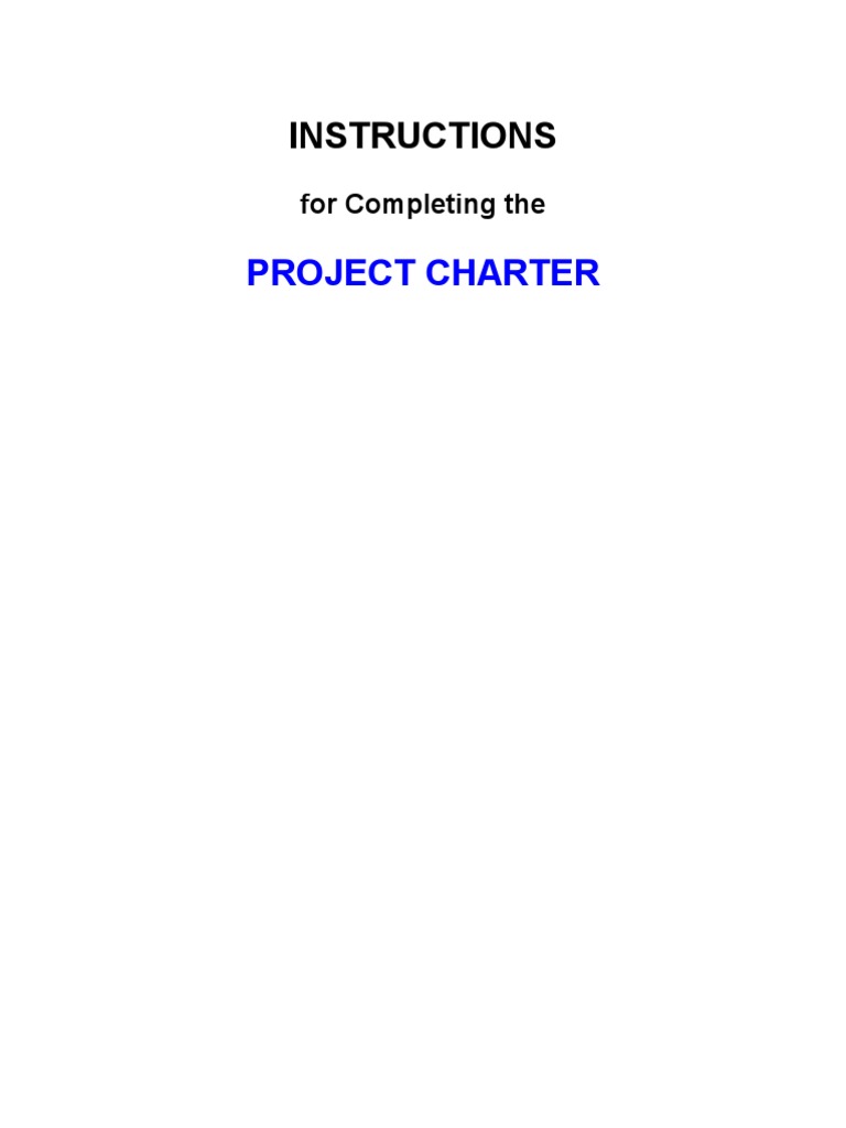 Project Charter Form Instructions | PDF | Request For Proposal | Total ...