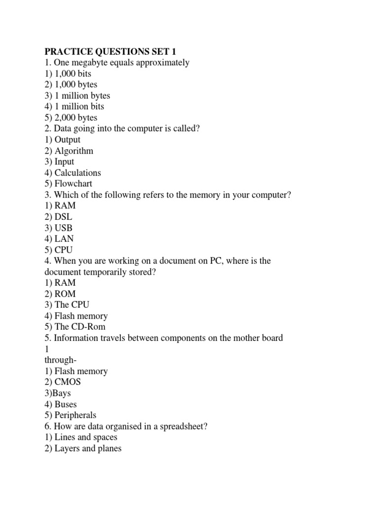 Computer Awareness Mcqs | PDF | Computer Data Storage | Computer Network