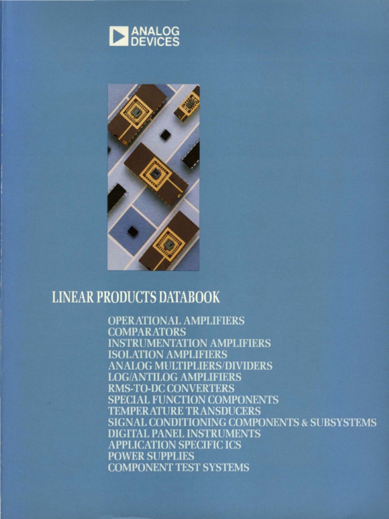 1988 Analog Devices Linear Products Databook | PDF | Amplifier ...