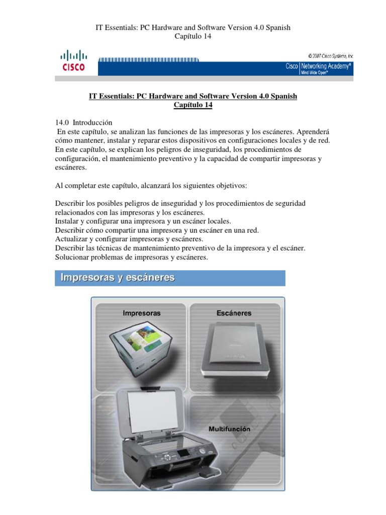 Capitulo 14 IT Essentials PC Hardware and Software Version 4.0 Spanish ...