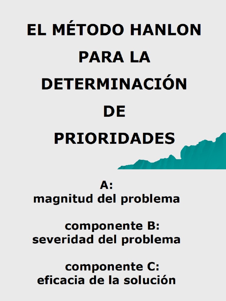 1U Metodo Hanlon | PDF