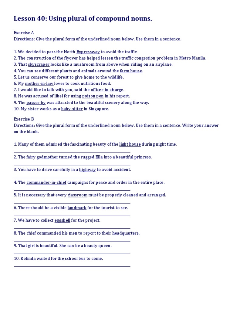 English Worksheet Grade 6 Nouns | Syntax | Linguistic Morphology