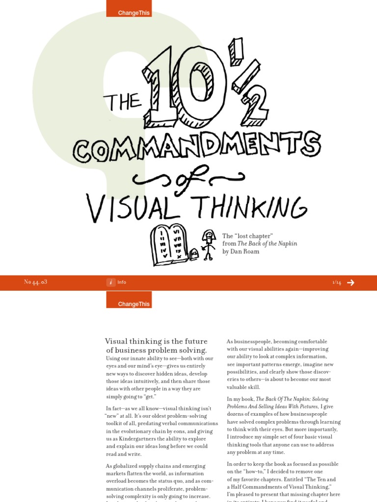 The Ten and A Half Commandments of Visual Thinking | PDF | Thought | Mind