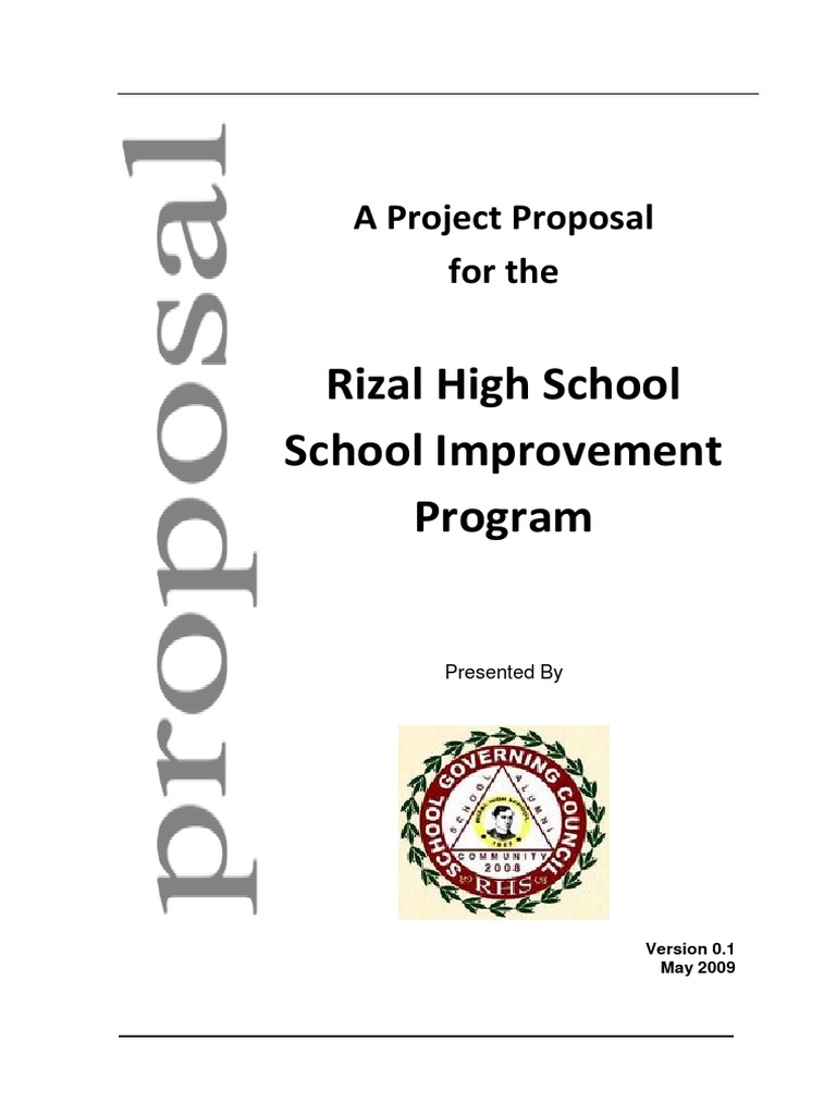 Rizal High School - SGC Project Proposal v2 | PDF | Cognition | Schools