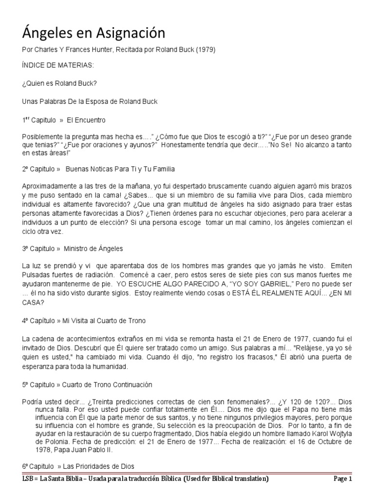 Roland Buck - Angeles en Misiones Especiales | PDF | Dios | Cristo (título)
