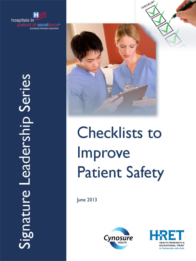 Checklist Patient Safety | PDF | Patient Safety | Surgery