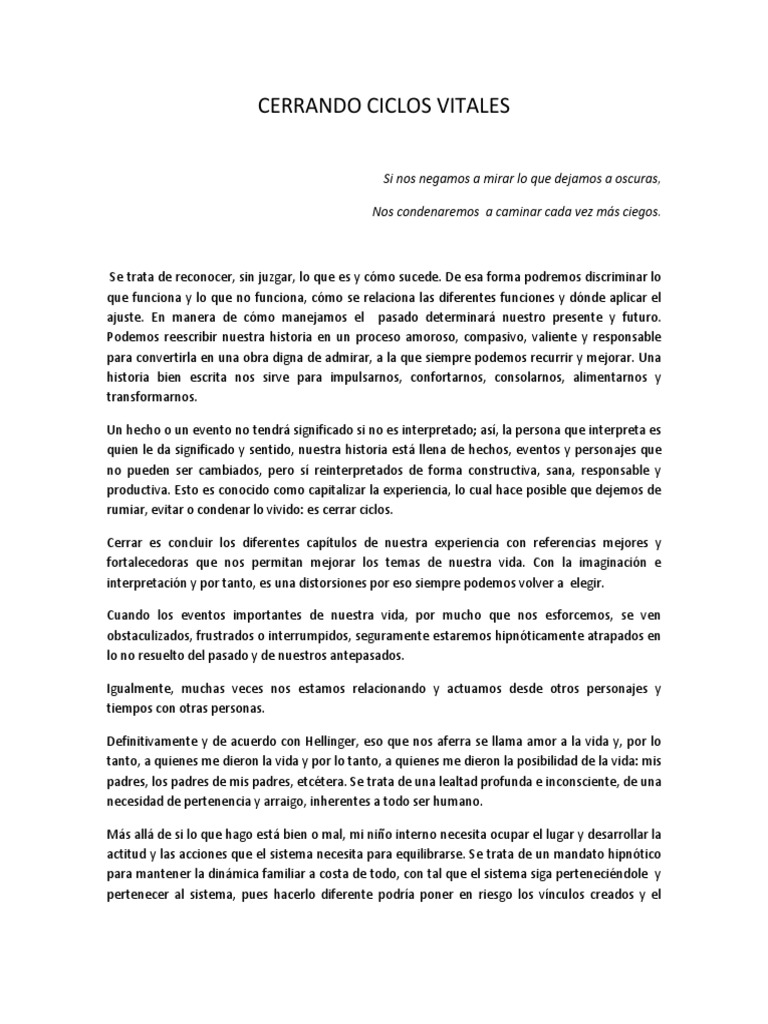 Cerrando Ciclos Vitales | PDF | Soledad | Muerte