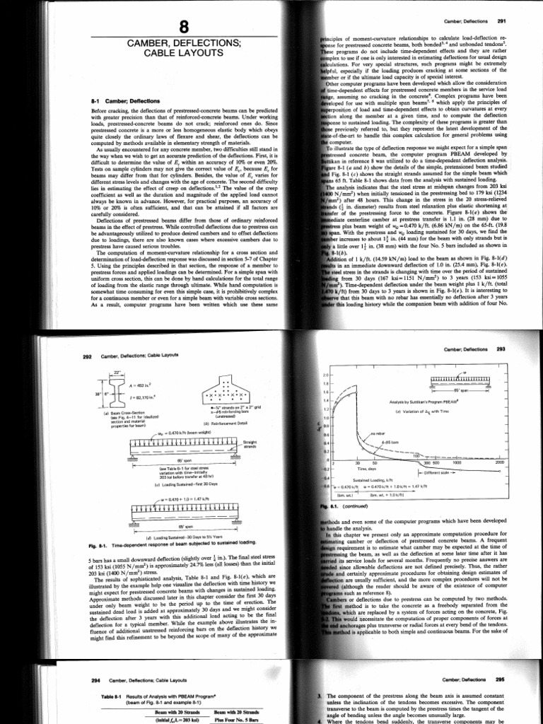Chapter 8 - Camber, Deflections-Cable Layout | PDF