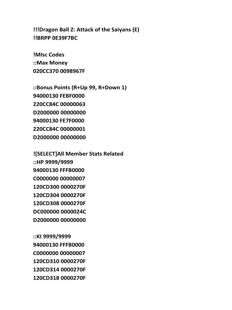 Dragon Ball Z Attack of The Saiyans | PDF