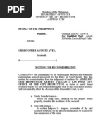 Motion For Reconsideration | PDF | Affidavit | Employment