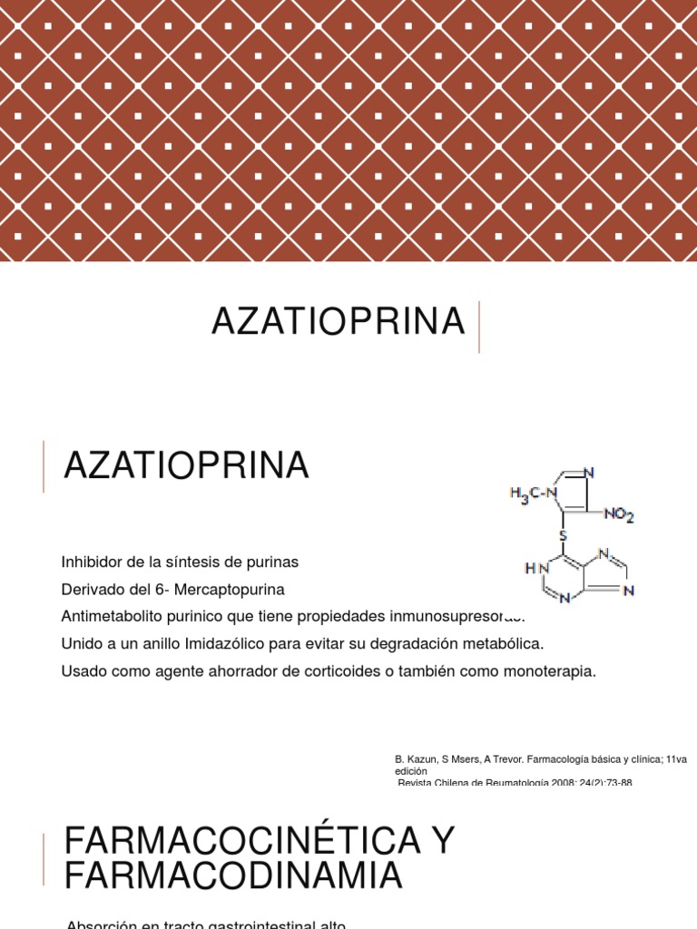 Azatioprina: mecanismo de acción, usos clínicos, efectos adversos e ...