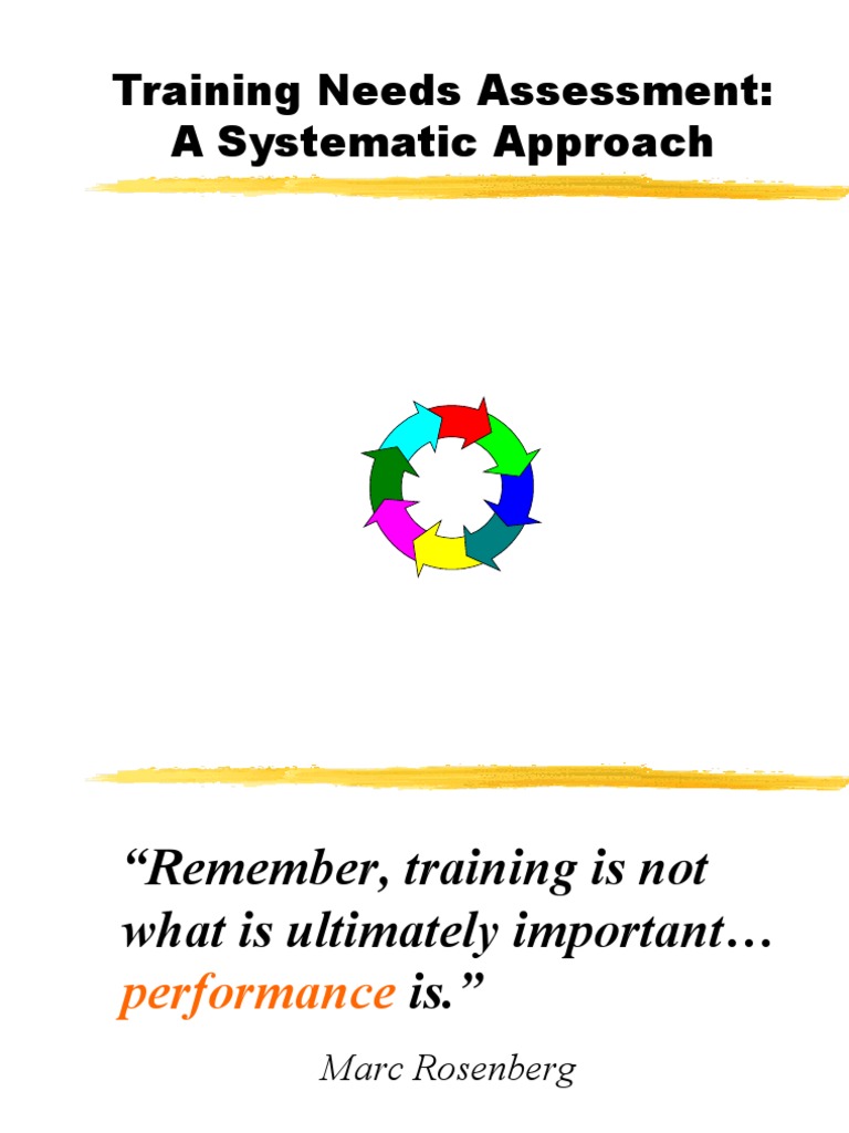 Training Needs Assessment: A Systematic Approach | PDF | Needs ...