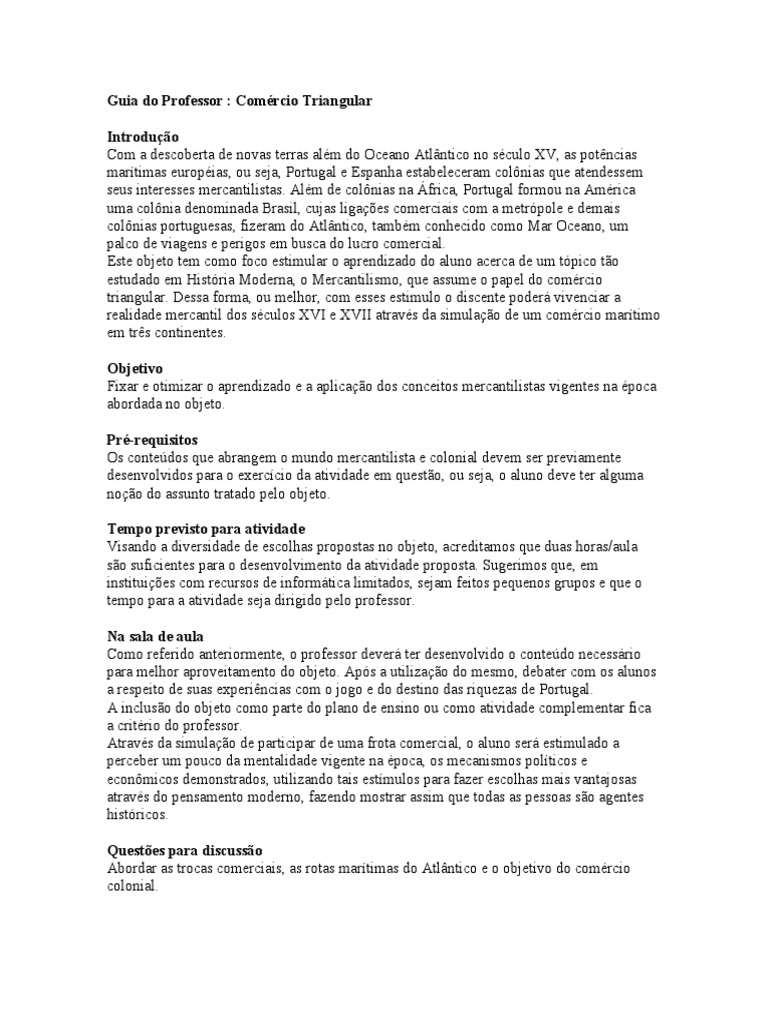Guia do Comércio Triangular em Portugal | PDF
