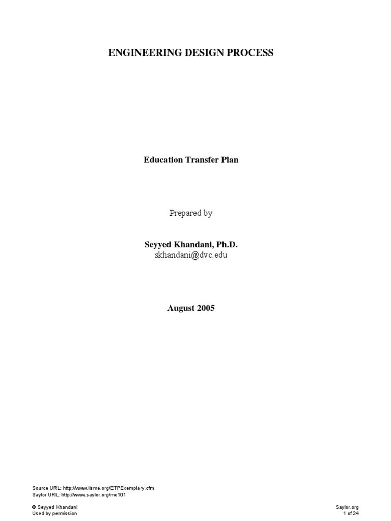 Engineering Design Process Pdf Engineering Design Process Creativity