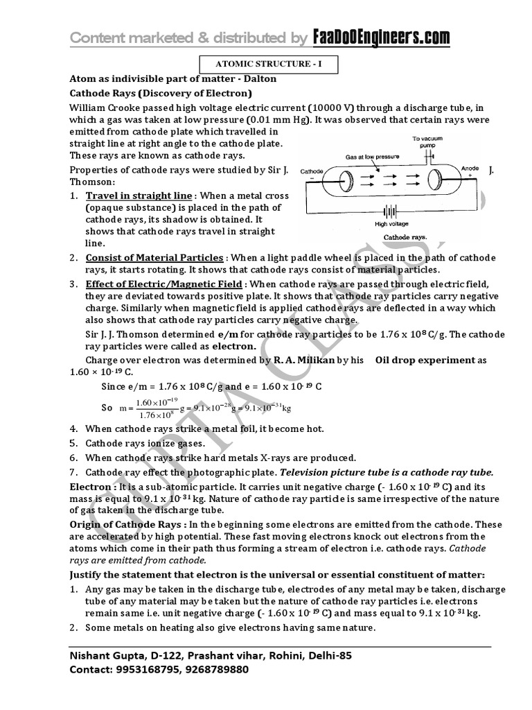 Atomic Structure Insights | PDF | Photoelectric Effect ...