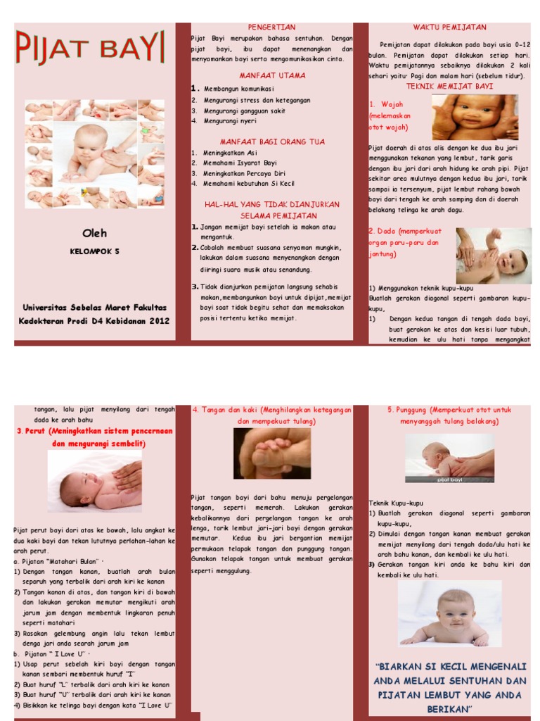 Leaflet Pijat Bayi | PDF