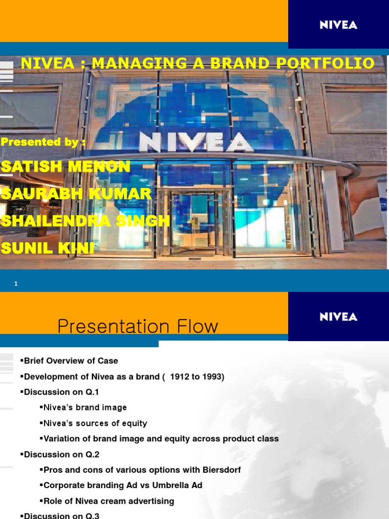 Nivea Presentation Brand Equity | PDF | Brand | Market (Economics)
