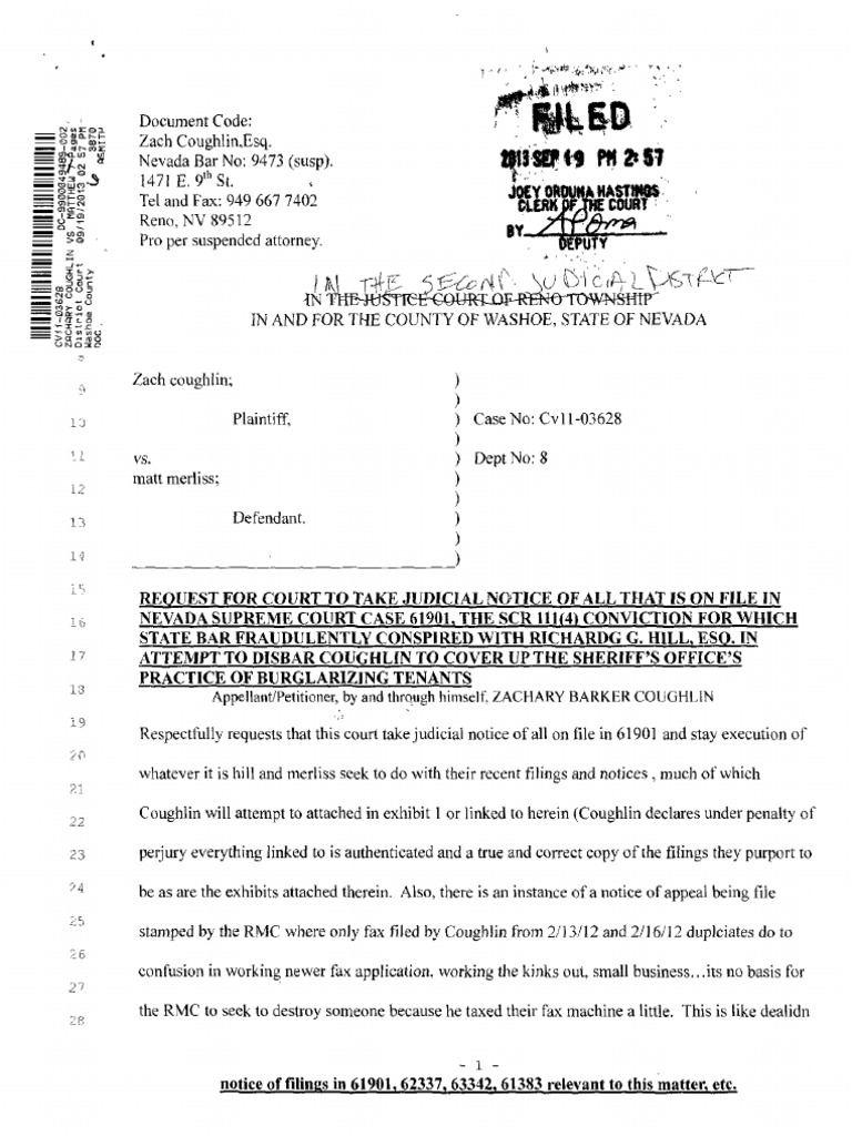 9 19 13 Request For Court To Take Judicial Notice of NSCT Etc CV11 ...
