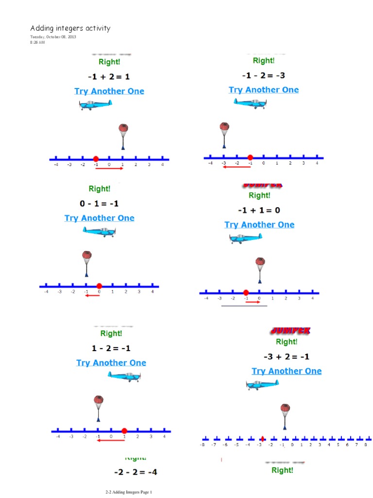 Adding Integers: A Simple Guide | PDF