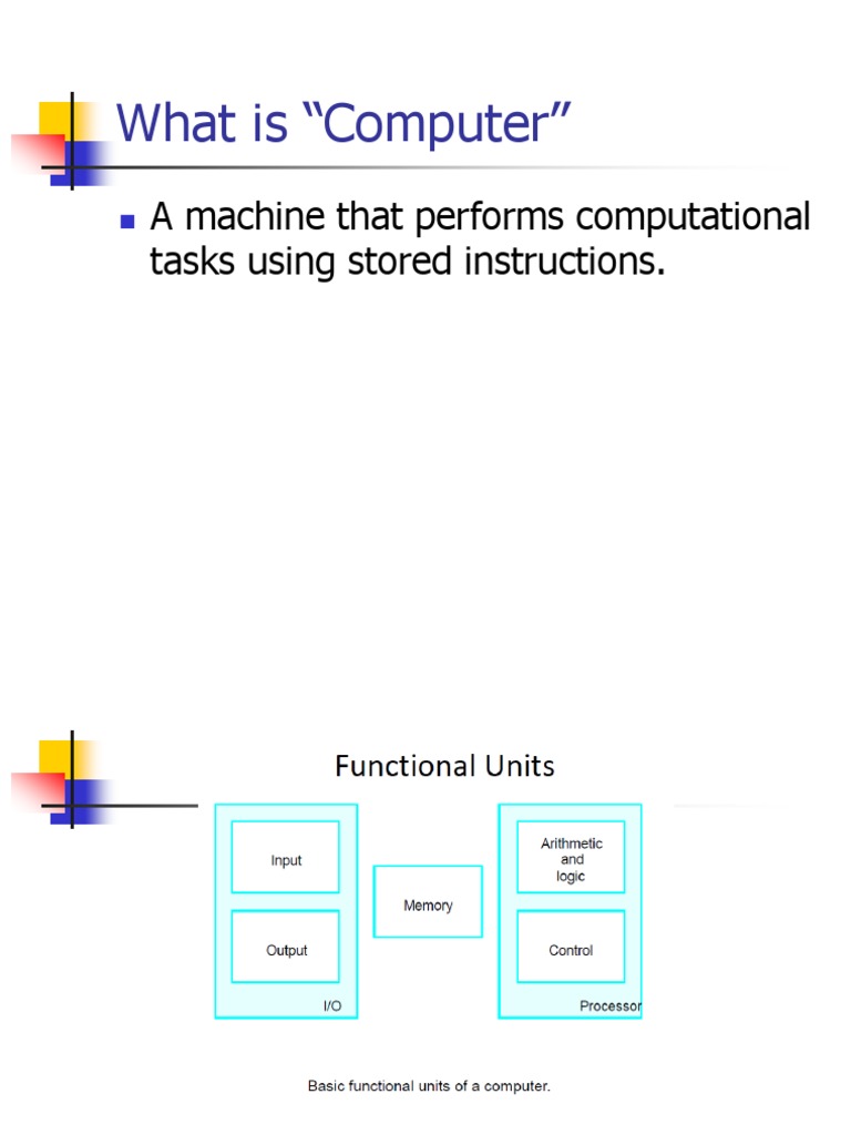 What Is "Computer": A Machine That Performs Computational Tasks Using ...