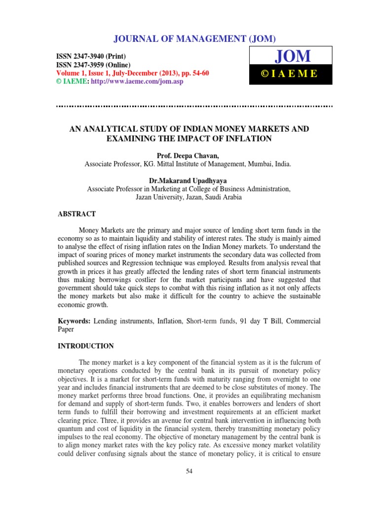 Journal of Management (Jom) : ©iaeme | PDF | Errors And Residuals | Analysis Of Variance