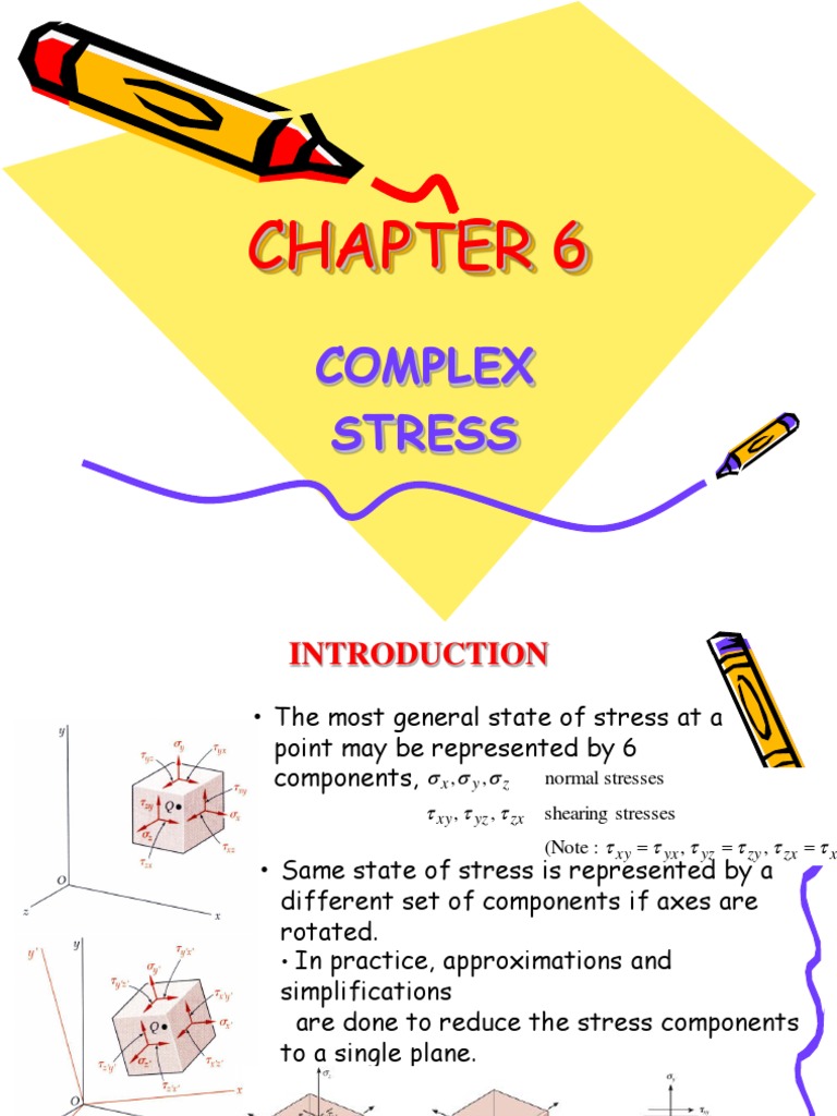 Chapter 6 - COMPLEX STRESS | PDF | Differential Geometry | Stress ...