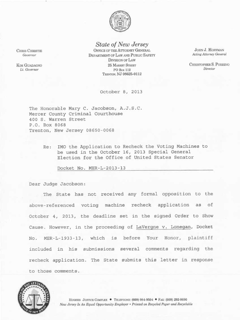 Letter | PDF | Election Recount | Elections