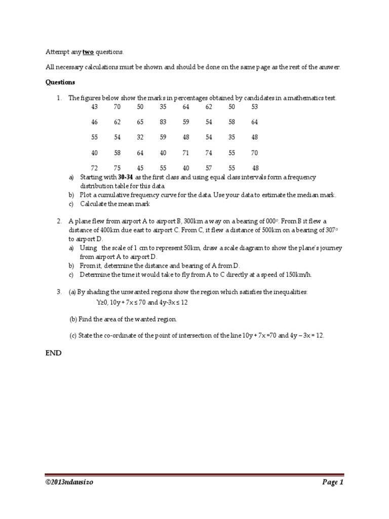 Mathematics Questions | PDF